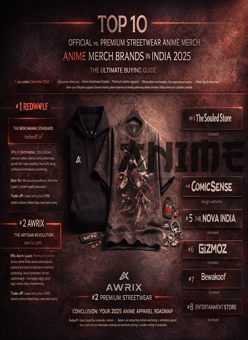 Which are the Top 10 Official vs Premium Streetwear Anime Merchandise ...